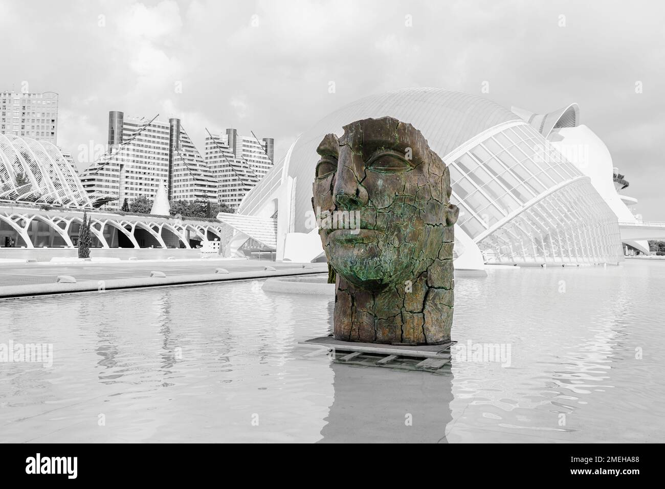 Statue representing a Section of the Human Face near the City of Arts ...