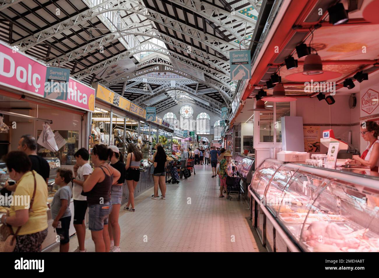 Interior Spaces, People and Architecture of the Mercado Central, the ...