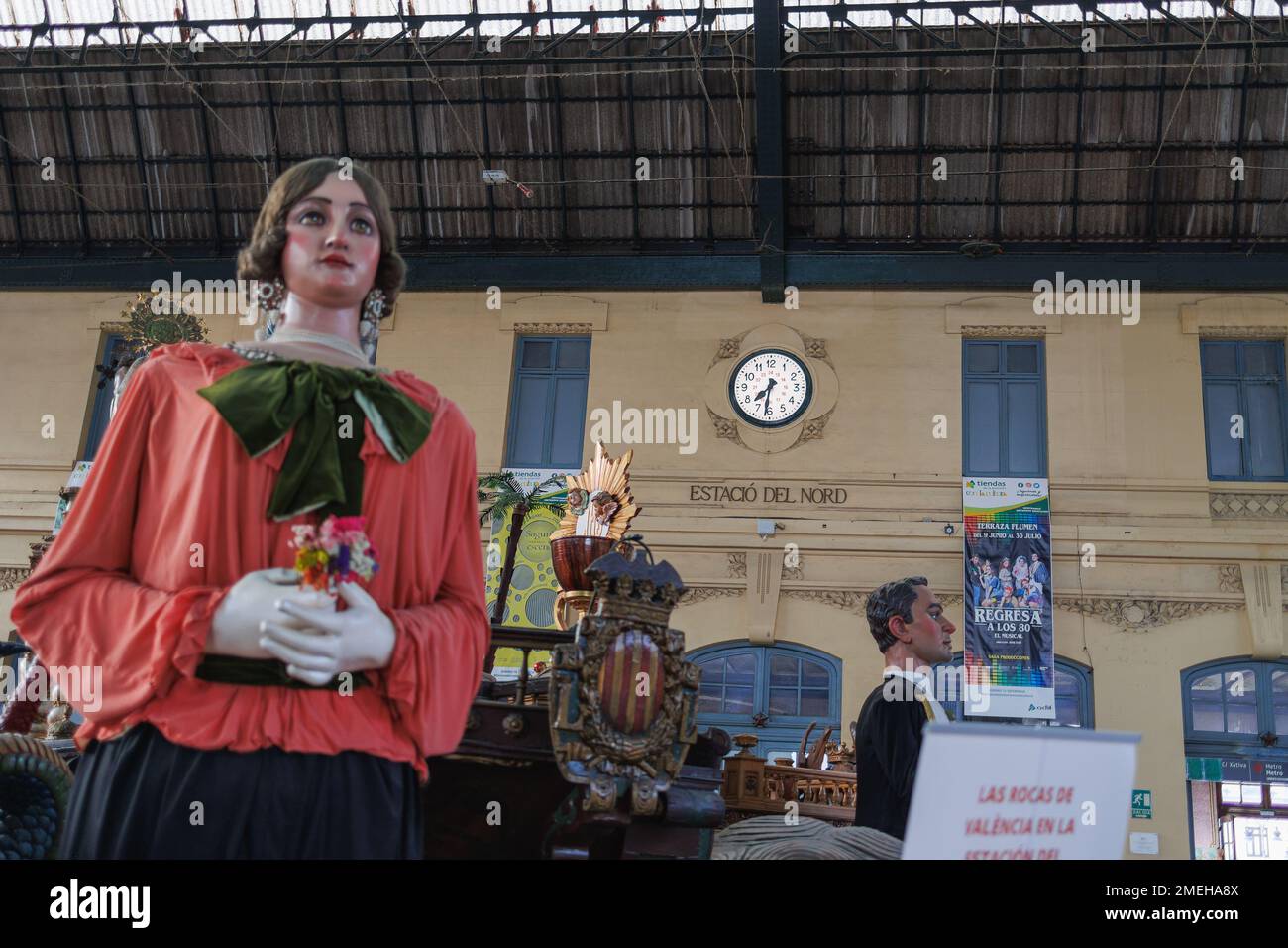 Interior of the North Station with wooden Floats used as Ceremonials in ...