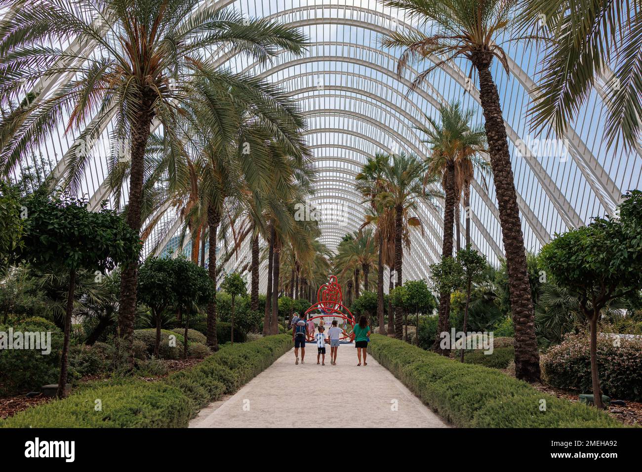 Exterior Structure of the Umbracle Modern Building with its greenery in ...