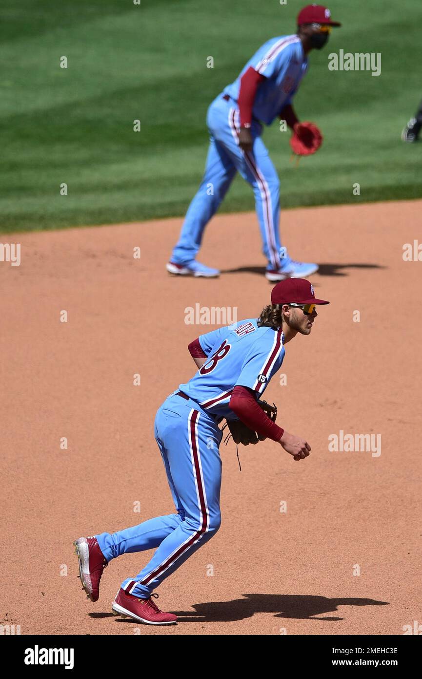 Philadelphia Phillies' Alec Bohm in action during a baseball game ...