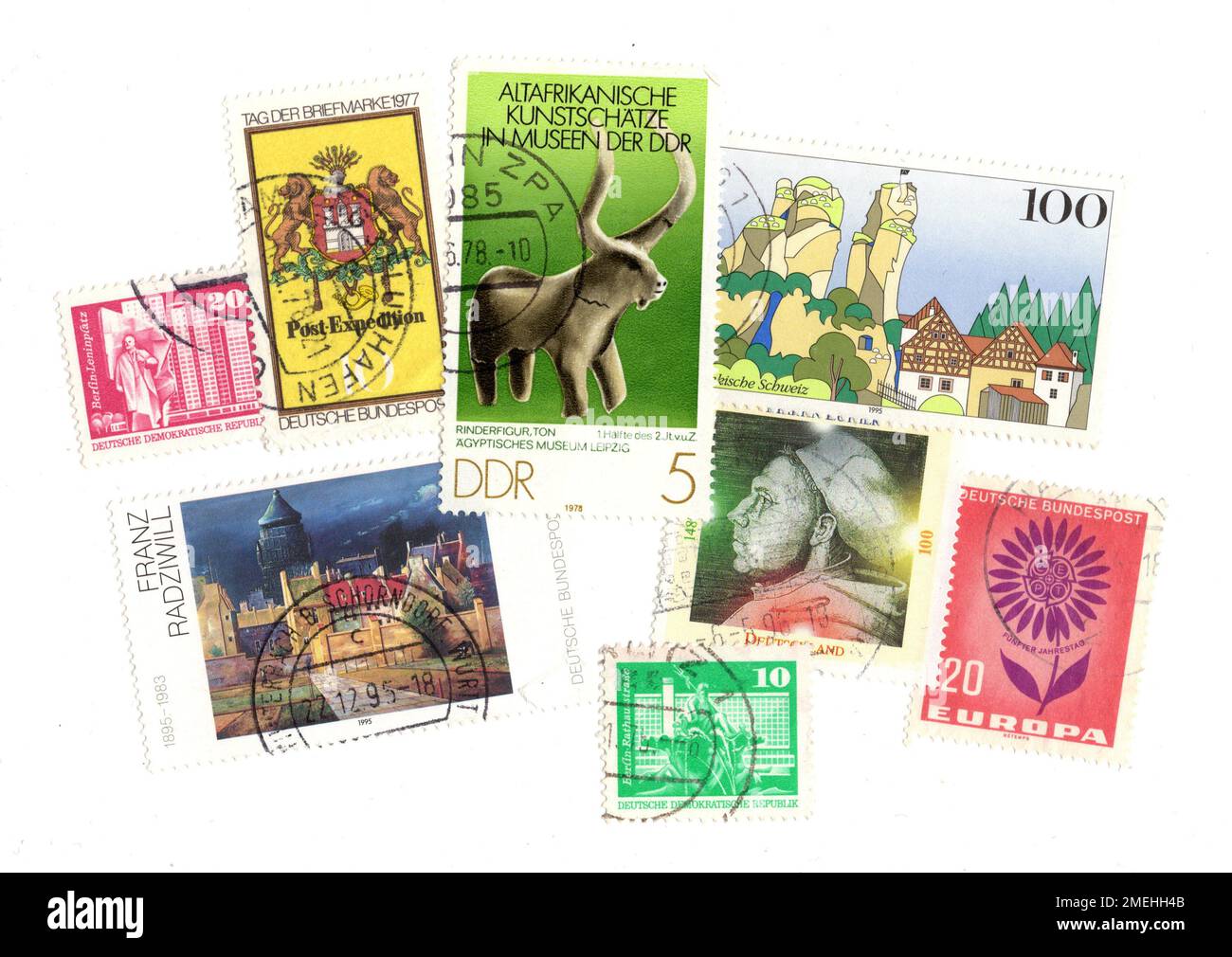 Vintage postage stamps from Germany on a white background Stock Photo ...