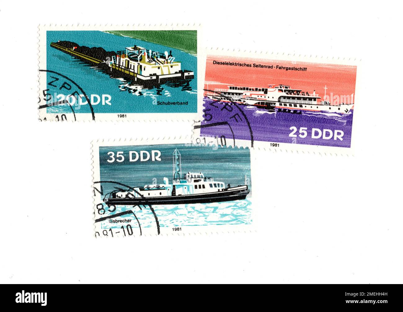 Vintage postage stamps from Germany on a white background Stock Photo ...