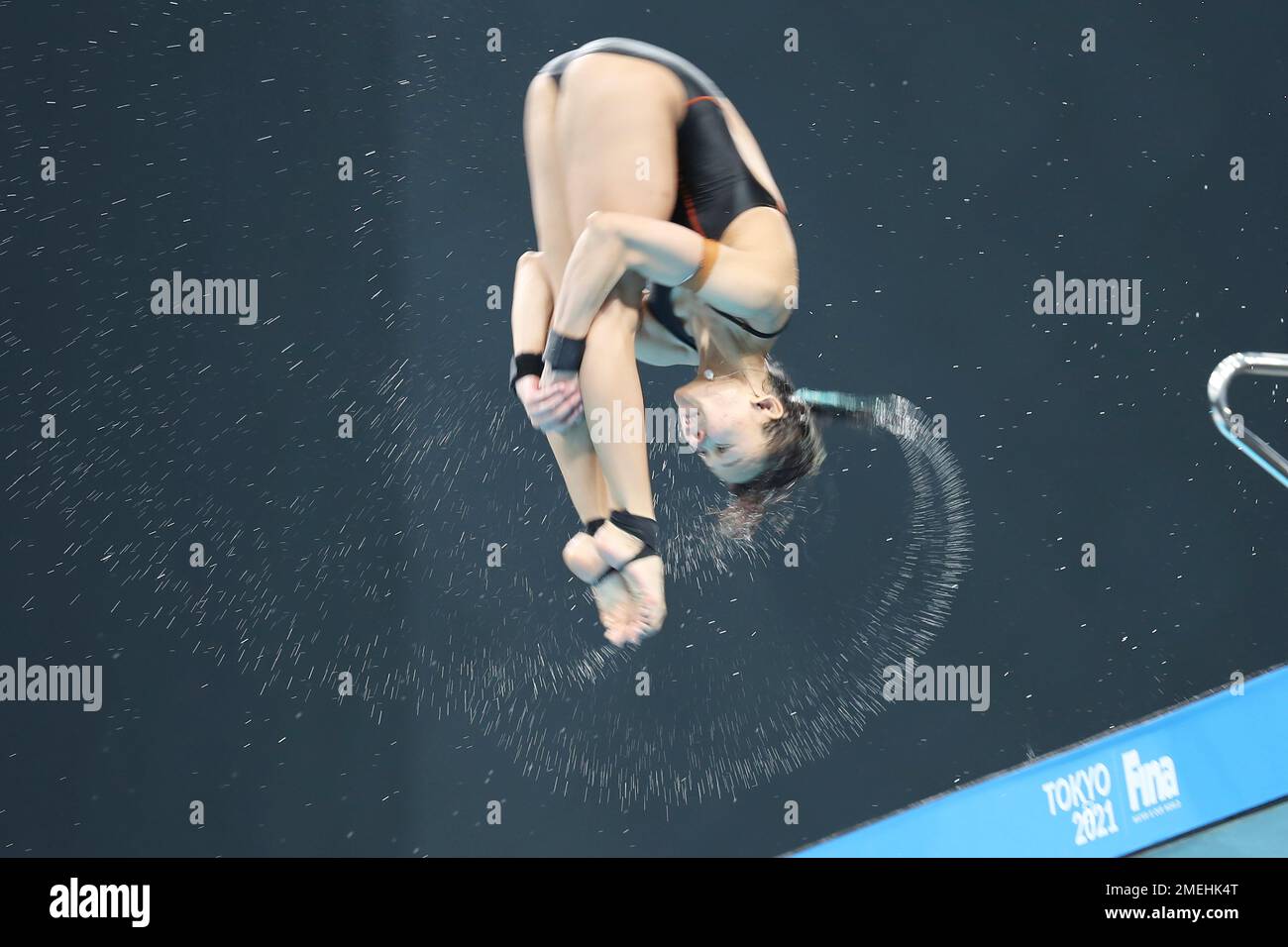 Pandelela Pamg of Malaysia performs a dive during the Women's 10m ...