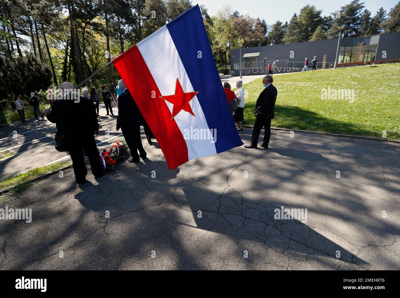 Supporters of the late Yugoslav communist president Josip Broz Tito ...
