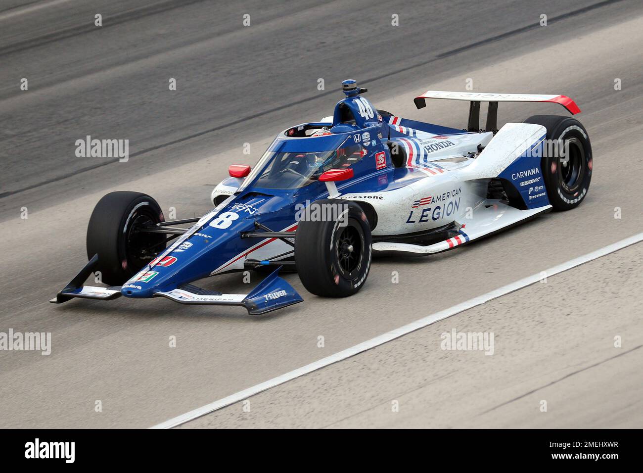 Tony Kanaan competes during an IndyCar Series auto race at Texas Motor ...
