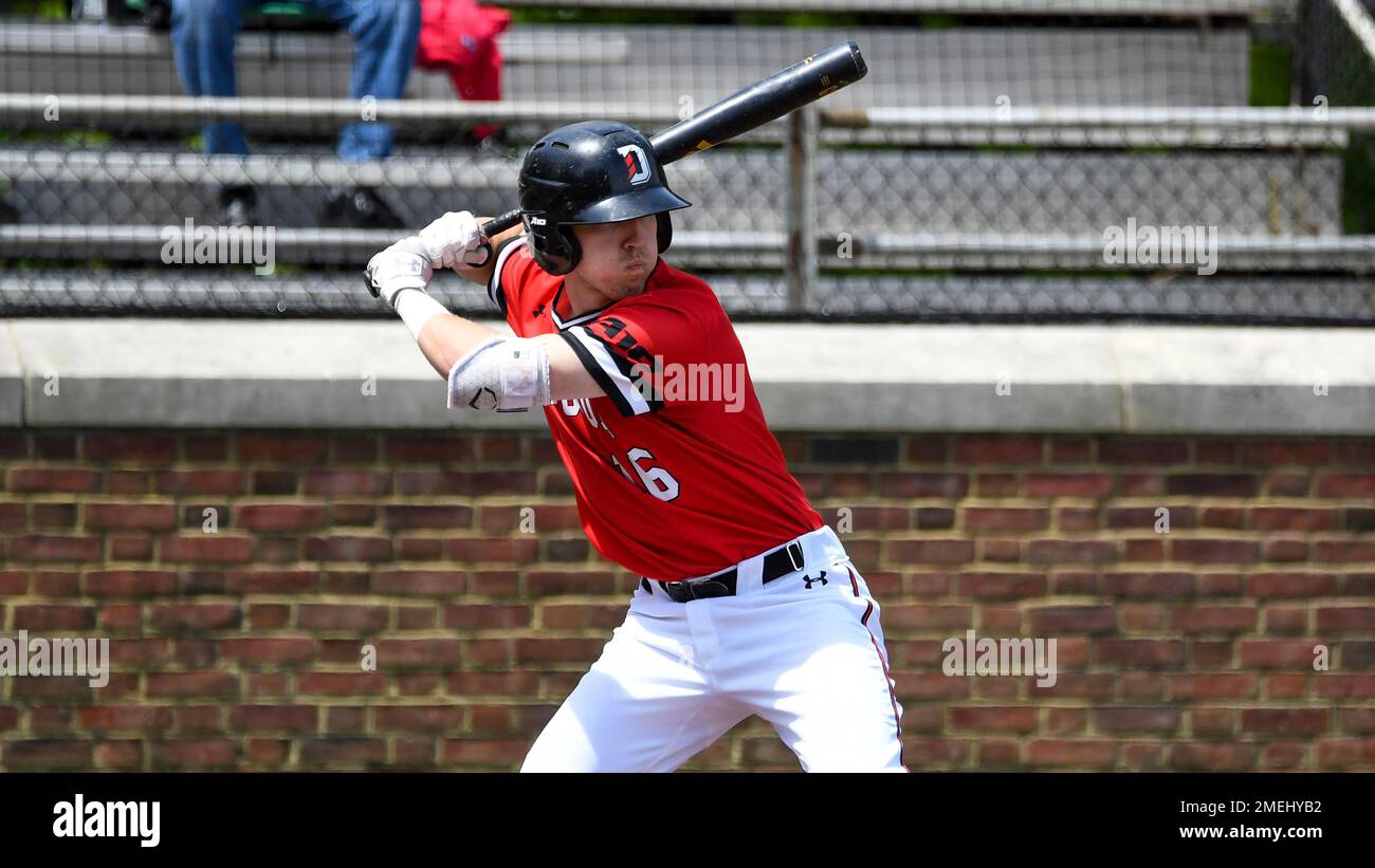 Davidson's Alex Fedje-Johnson goes up to bat during an NCAA baseball ...