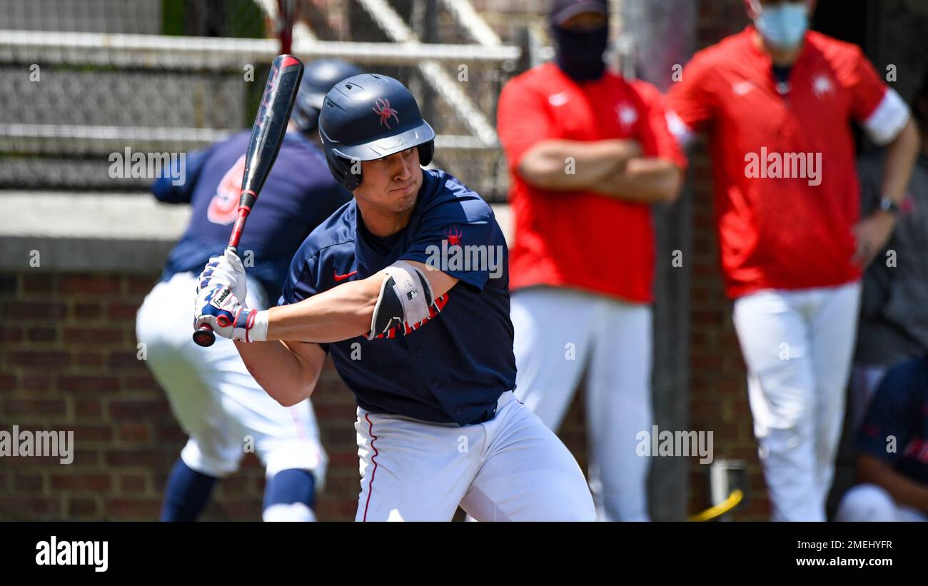 Richmond's Johnny Hipsman swings at a pitch during an NCAA baseball ...