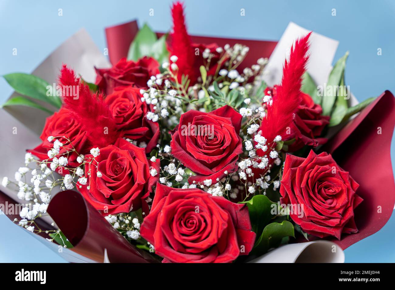 beautiful bouquet of fresh red roses. Congratulations on Mother's Day ...