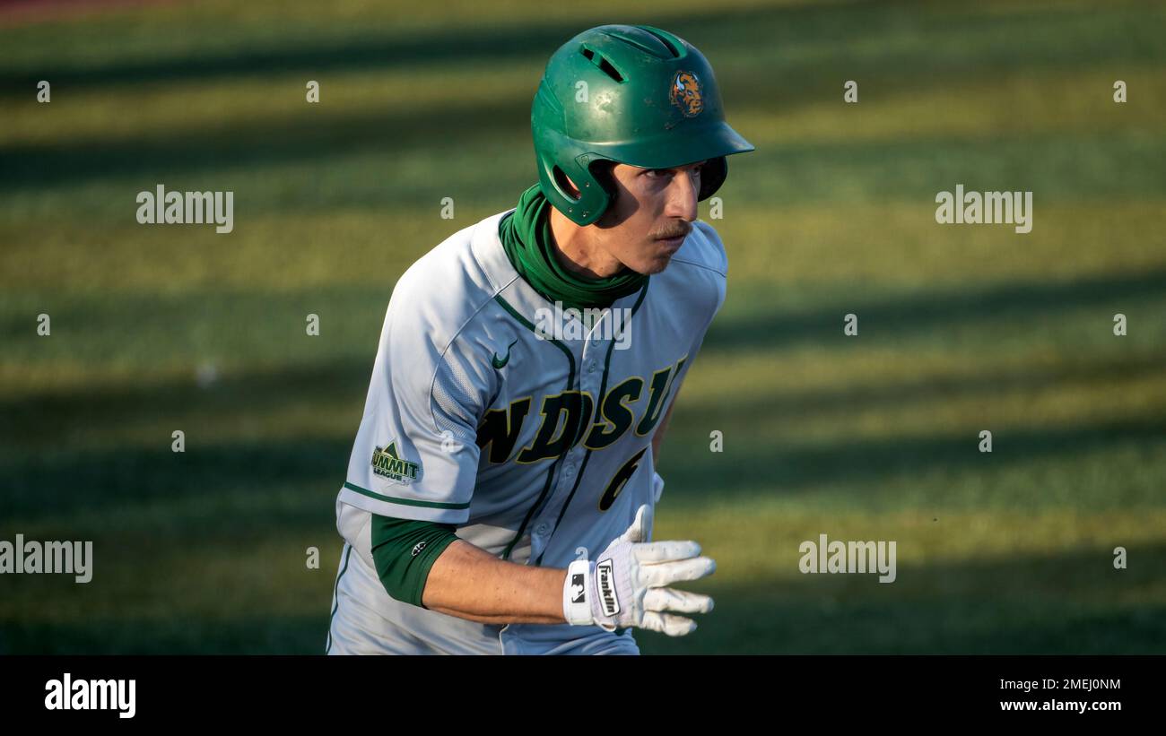 North Dakota State's Calen Schwabe during a NCAA baseball game on ...