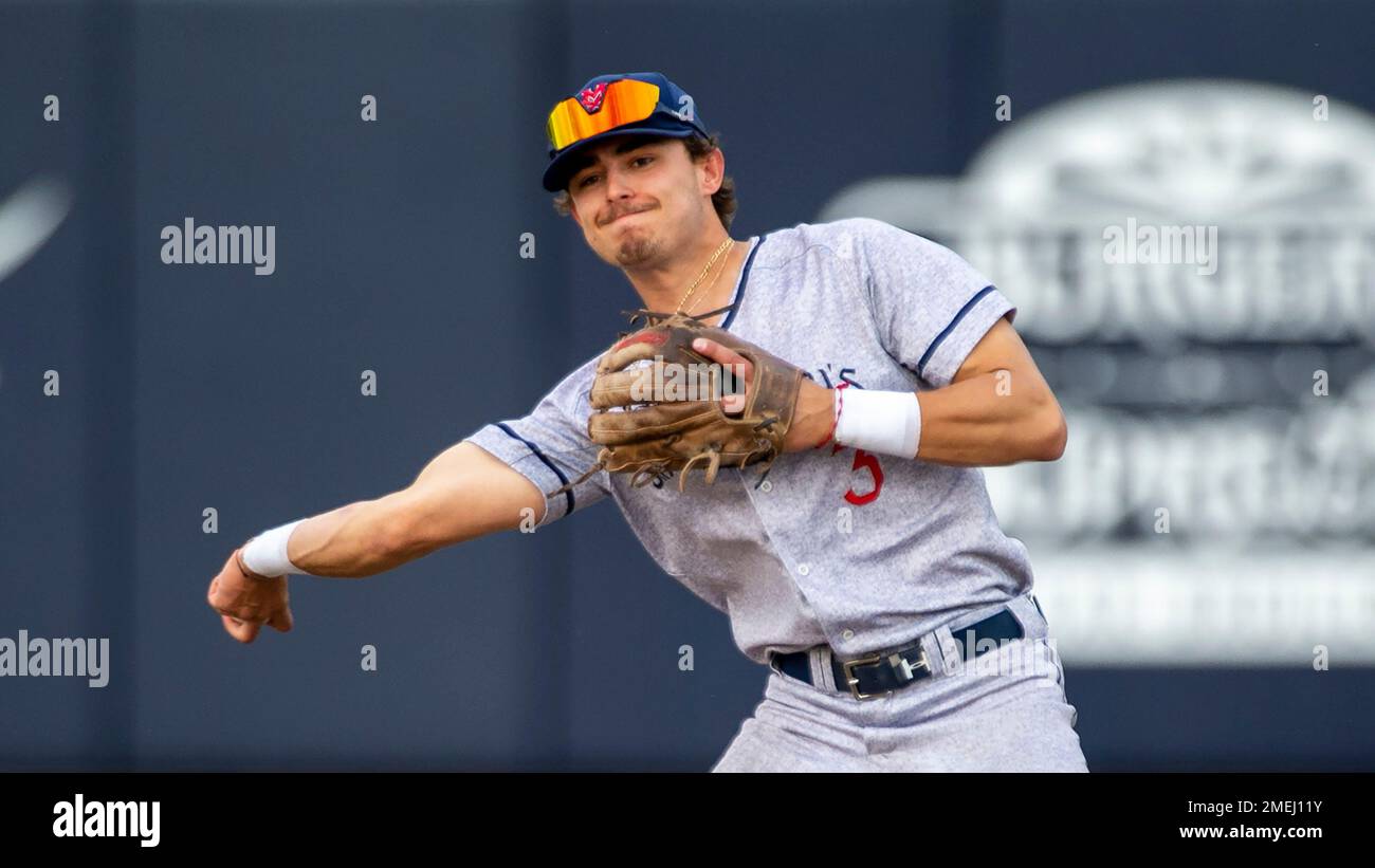 Saint Mary's (CA) infielder Kyle Velazquez (3) throws the ball during ...