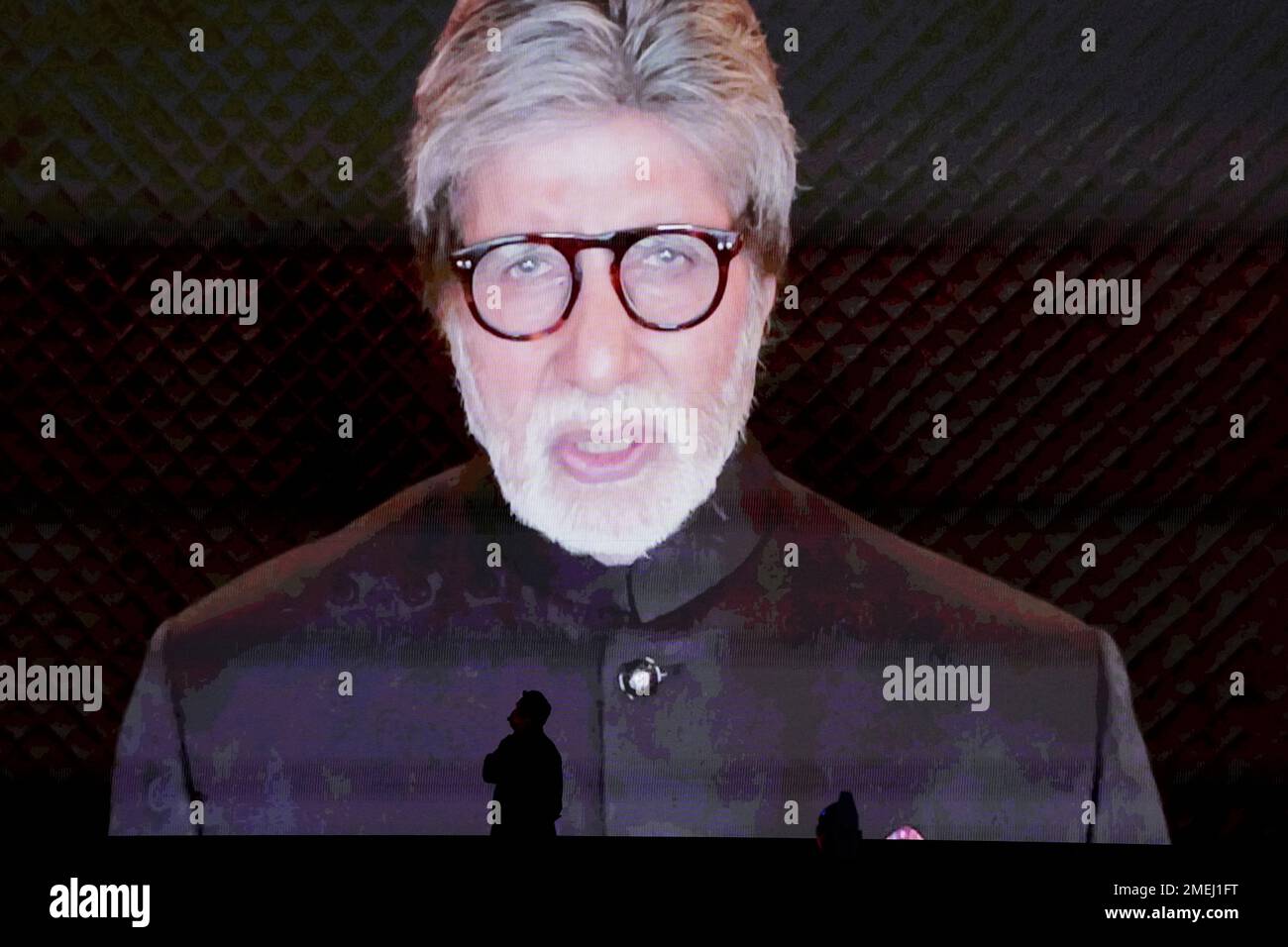 Amitabh Bachchan speaks onscreen at "Vax Live: The Concert to Reunite ...