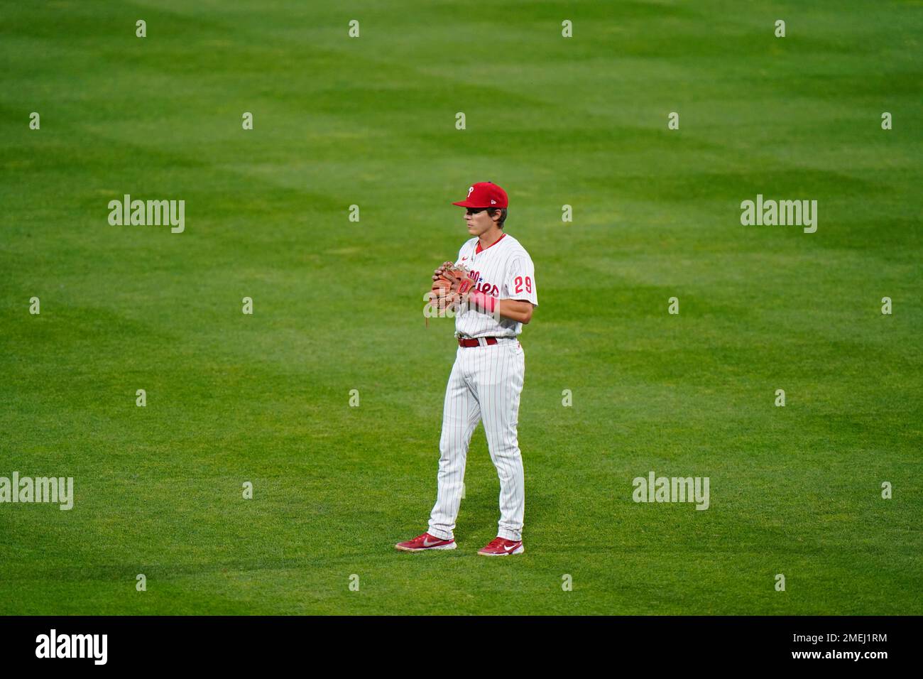 Philadelphia Phillies' Nick Maton plays during a baseball game against ...