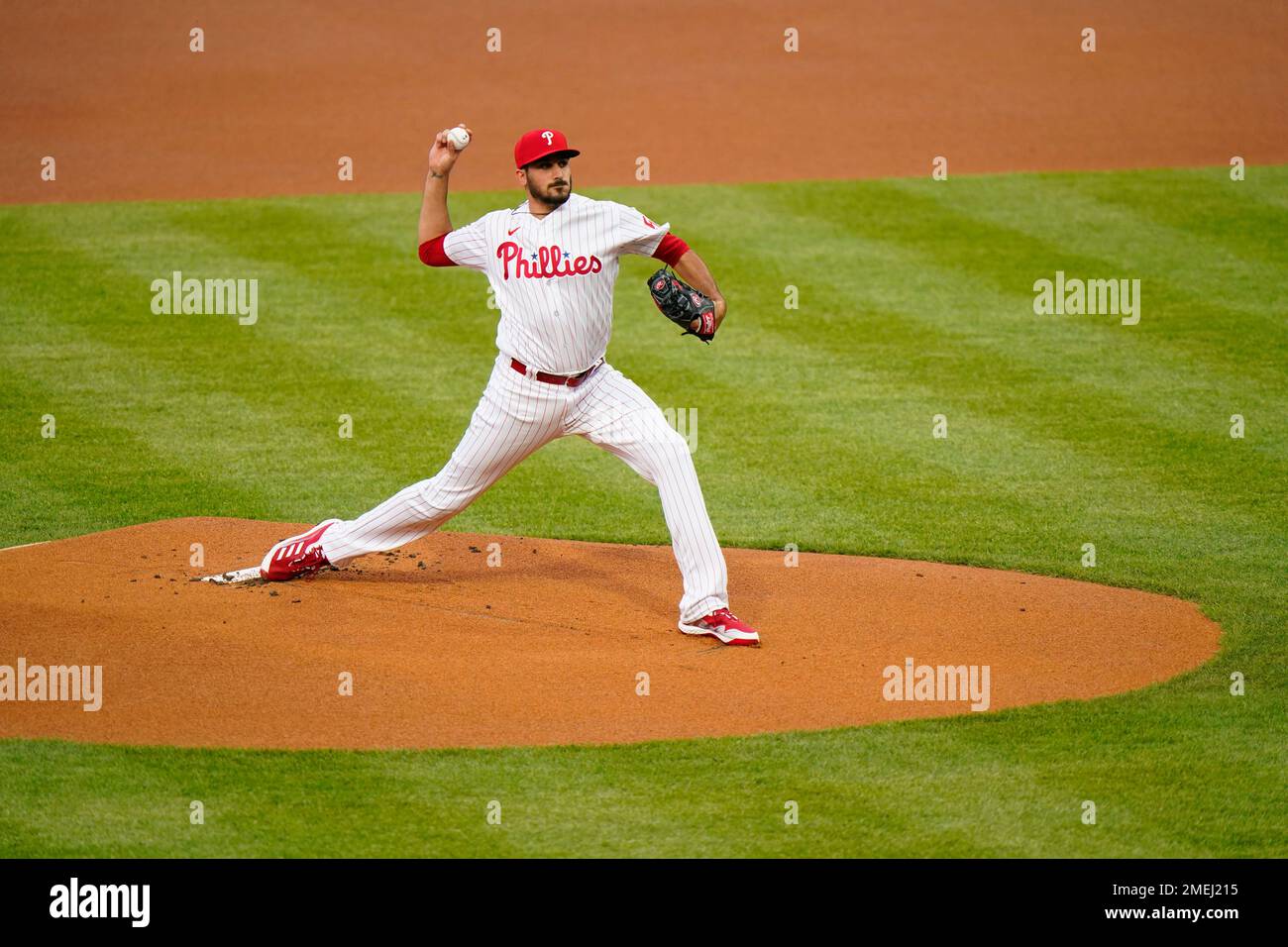 Philadelphia Phillies' Zach Eflin plays during a baseball game against ...