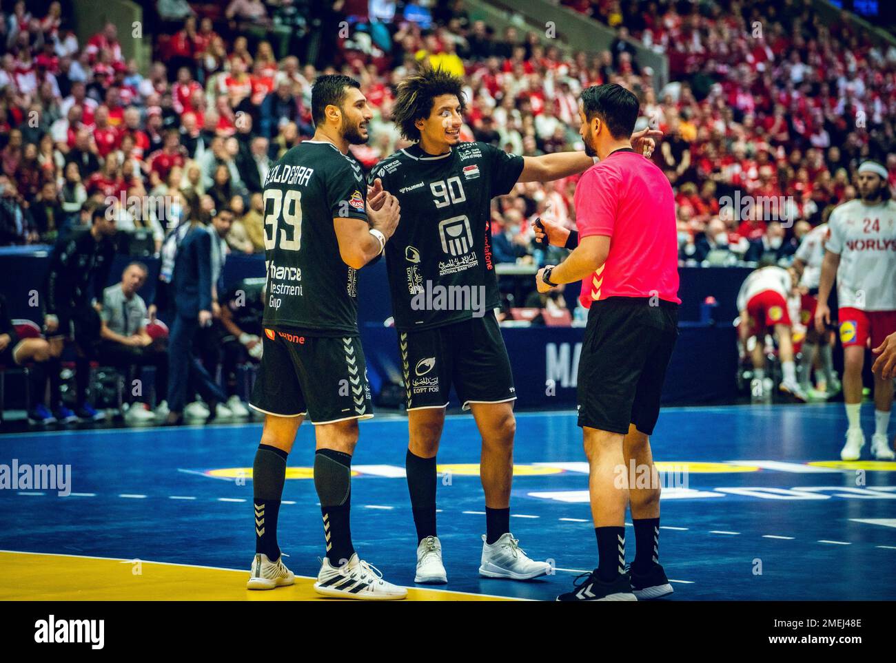 Malmo, Sweden. 23rd Jan, 2023. Ali Mohamed (90) and Yehia Elderaa (39 ...