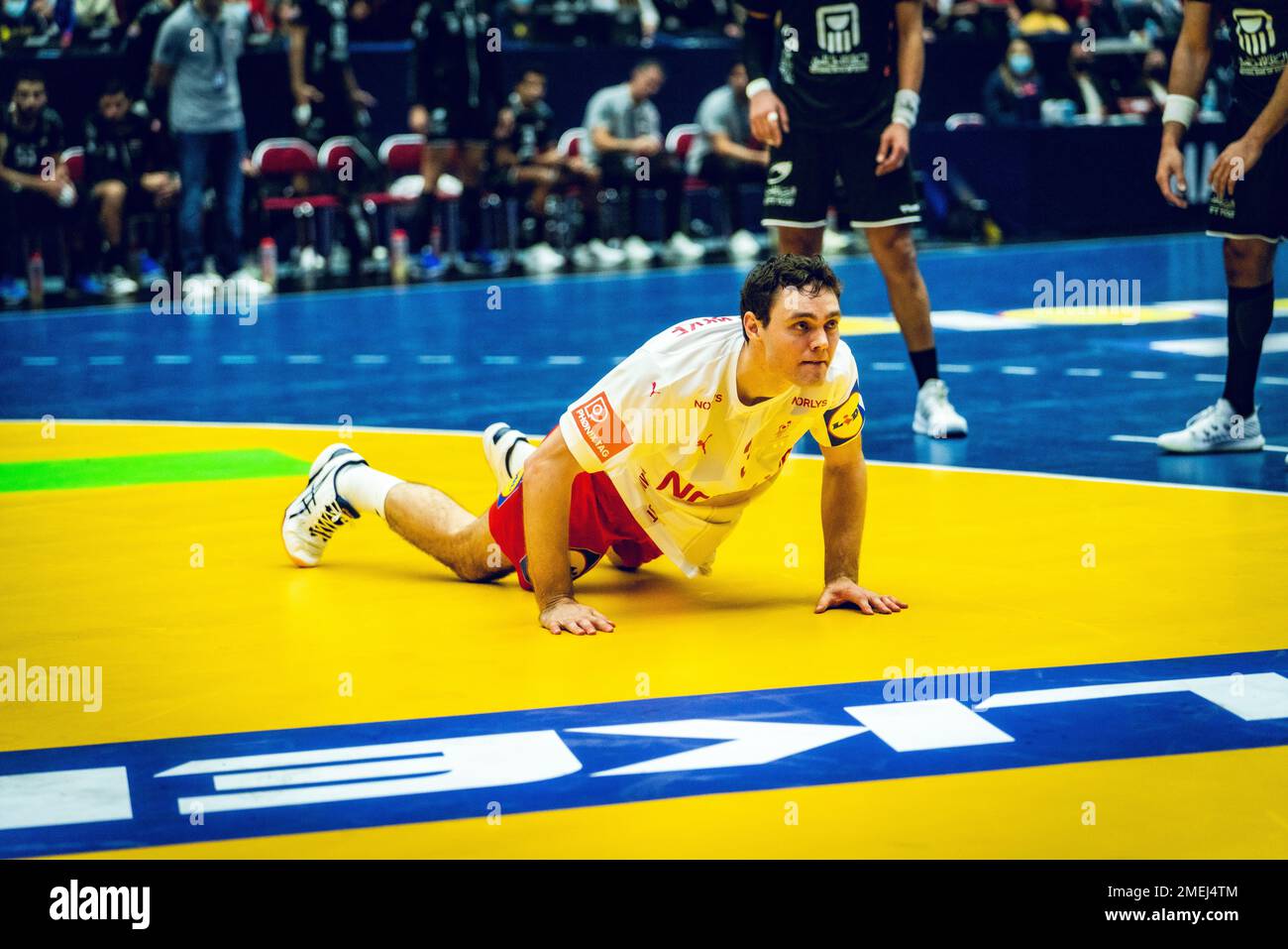 Malmo, Sweden. 23rd Jan, 2023. Niclas Kirkelokke (3) of Denmark seen ...