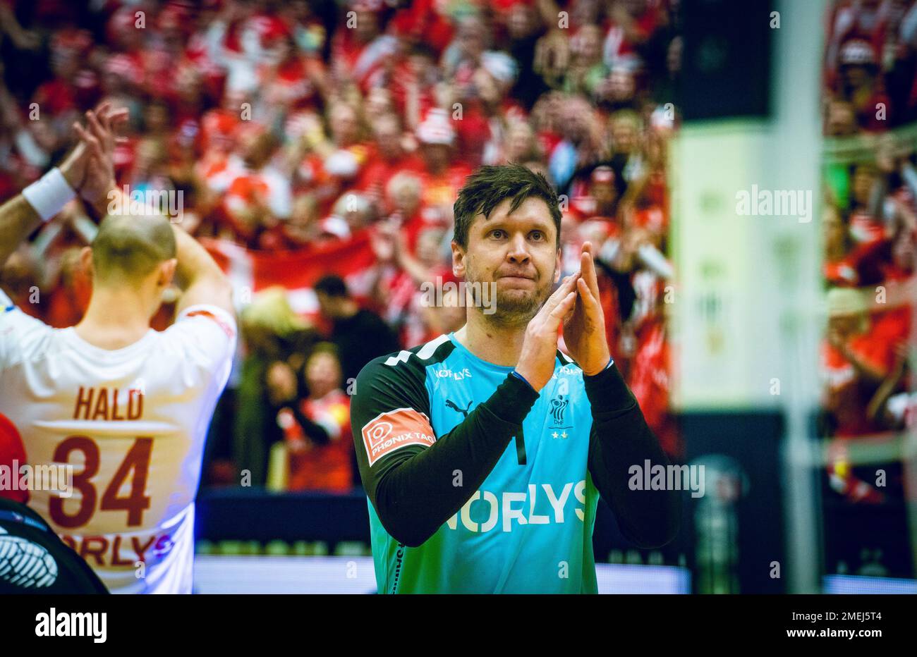 Malmo, Sweden. 23rd Jan, 2023. Niklas Landin (1) of Denmark seen after the IHF World Handball ...