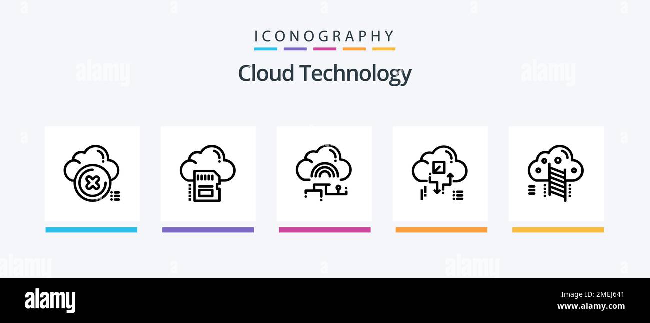 Cloud Technology Line 5 Icon Pack Including arrow. cloud. archive ... Cloud Technology Line 5 Icon Pack Including arrow. cloud. archive ...