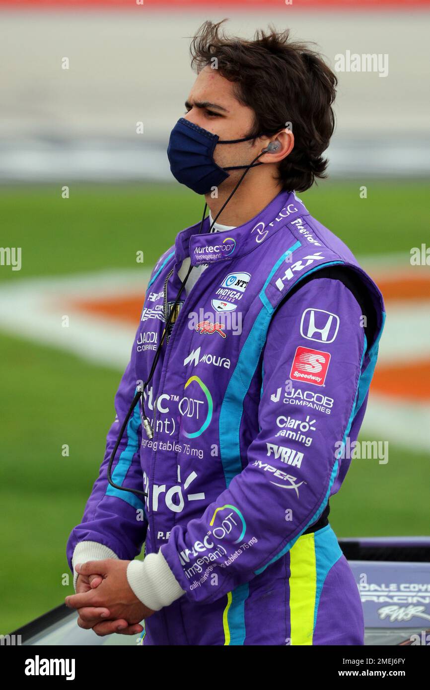 Pietro Fittipaldi stands on the grid before the IndyCar Series auto ...
