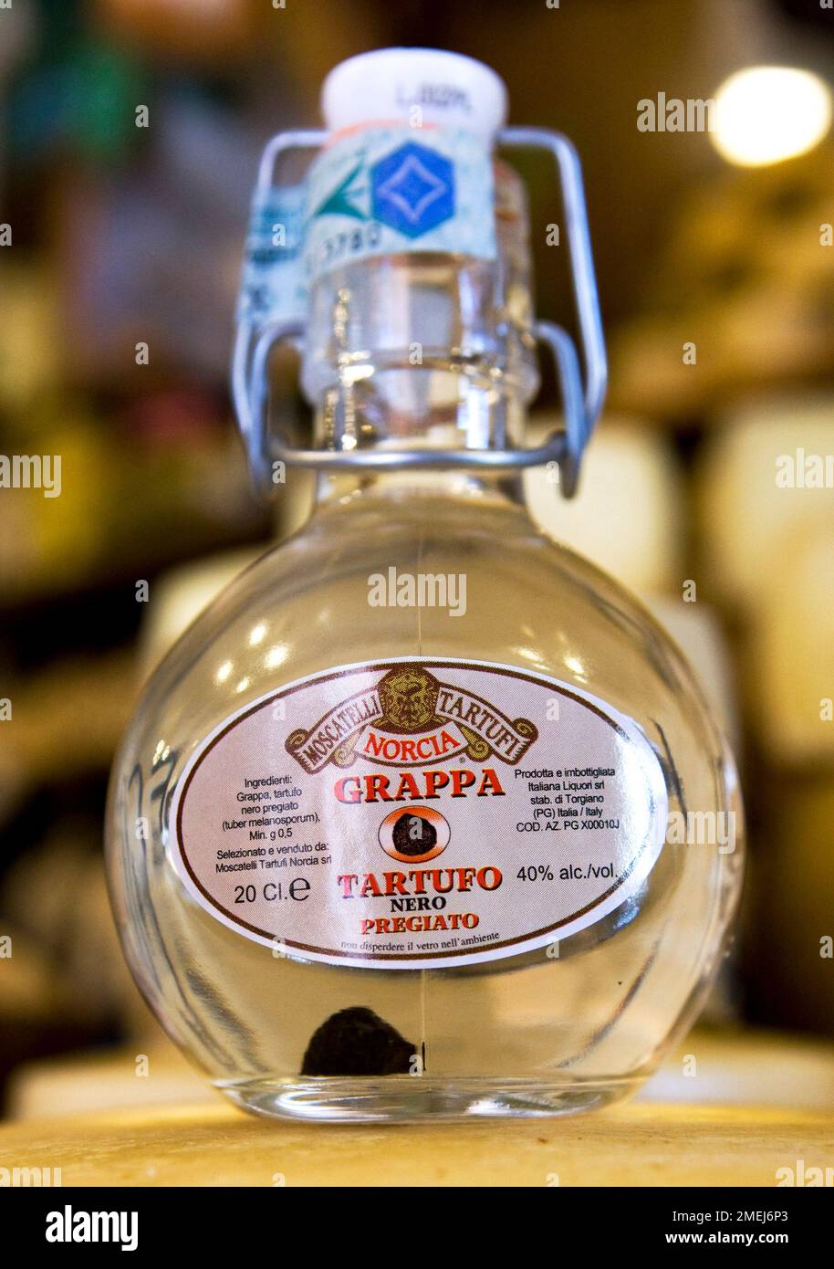 Grappa with black truffle from Norcia Stock Photo - Alamy