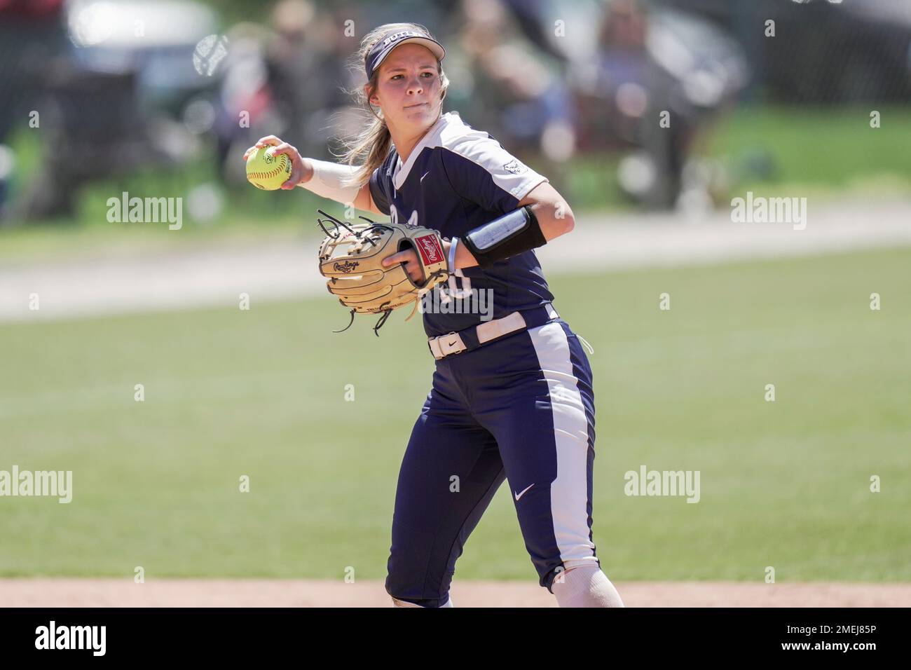 Butler infielder Maddie Moore (10) in action during an NCAA softball ...