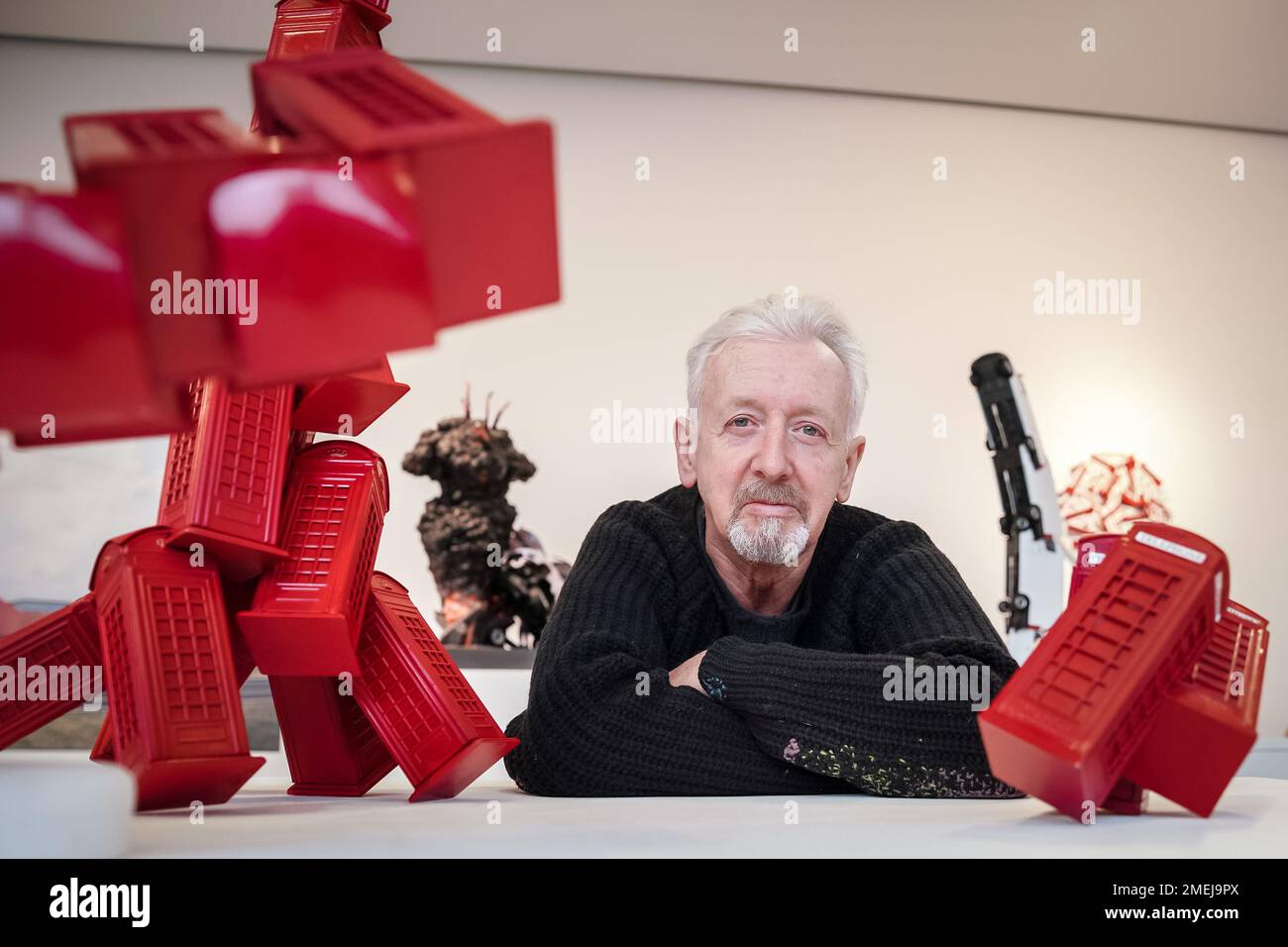 London, UK. 24th January 2023. ‘Heavy Metal’ large-scale maquettes by ...