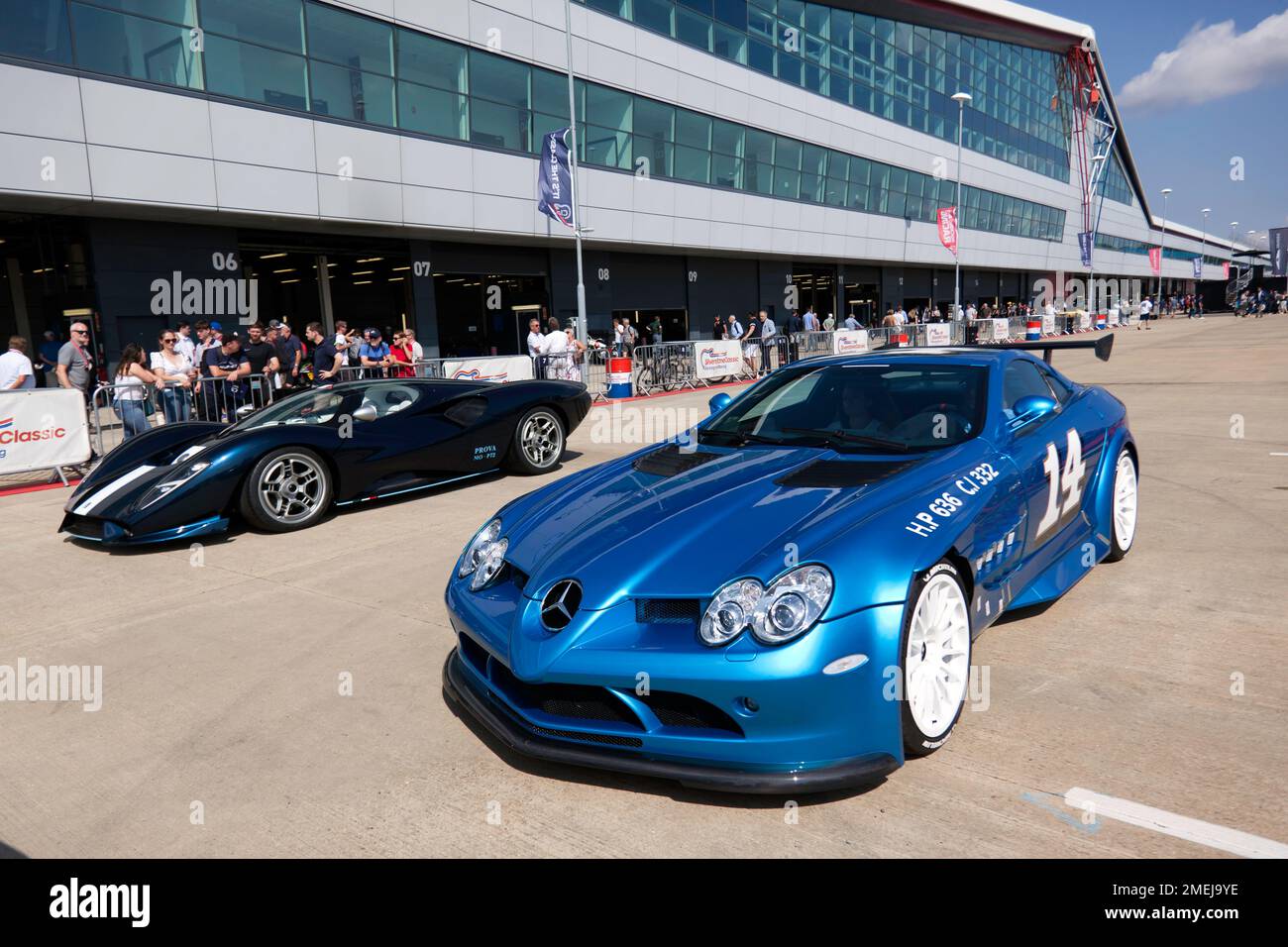 Supercars lined up in front of the Wing, preparing for the Yokohama ...