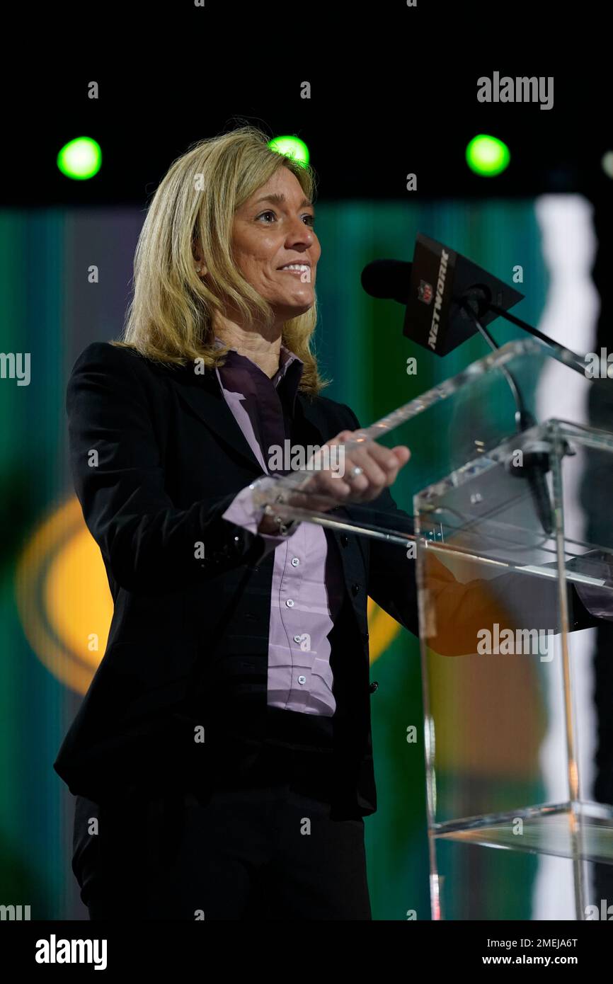 Dawn Aponte, chief administrator of football operations for the ...