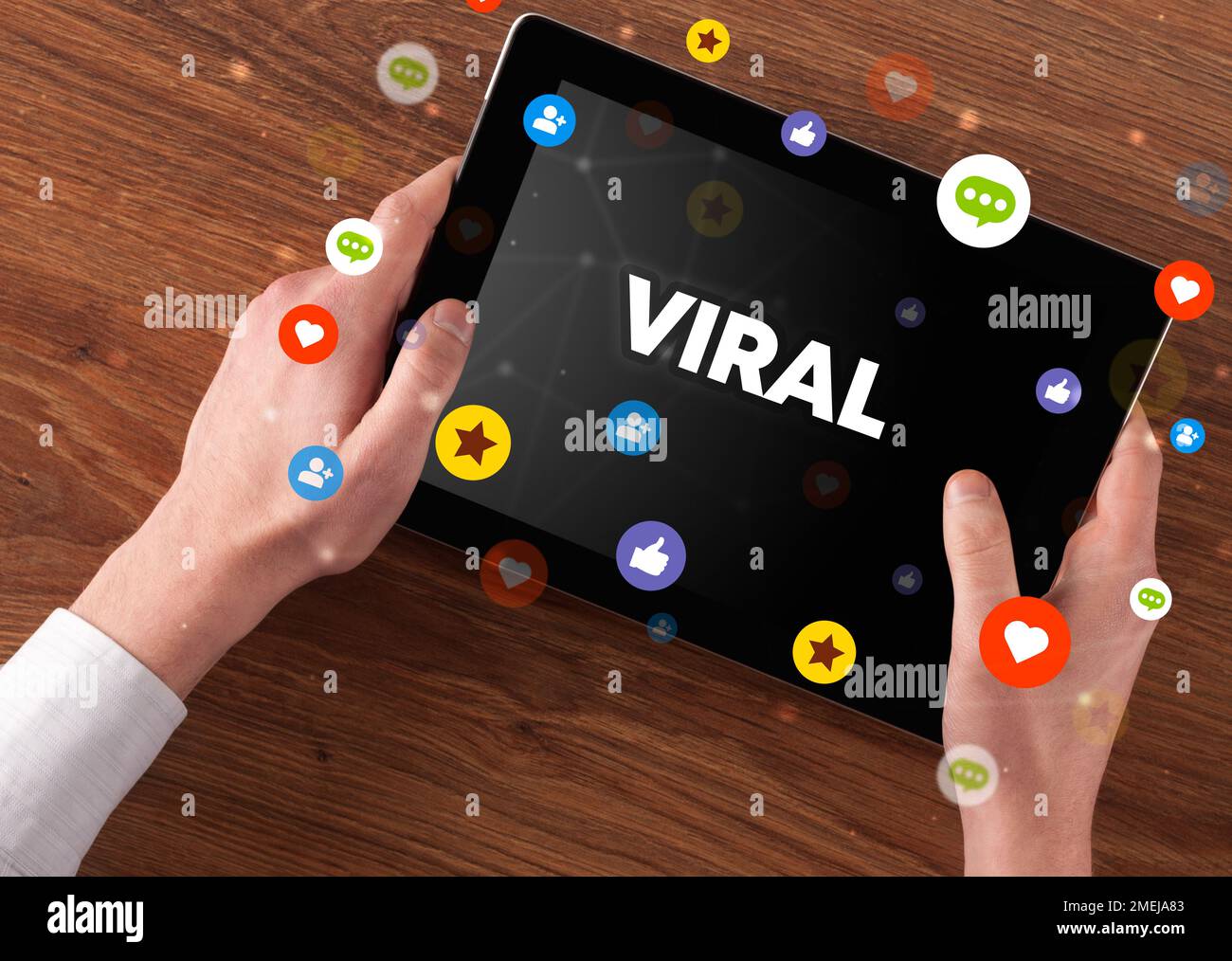 Close-up of a touchscreen, social media concept Stock Photo - Alamy
