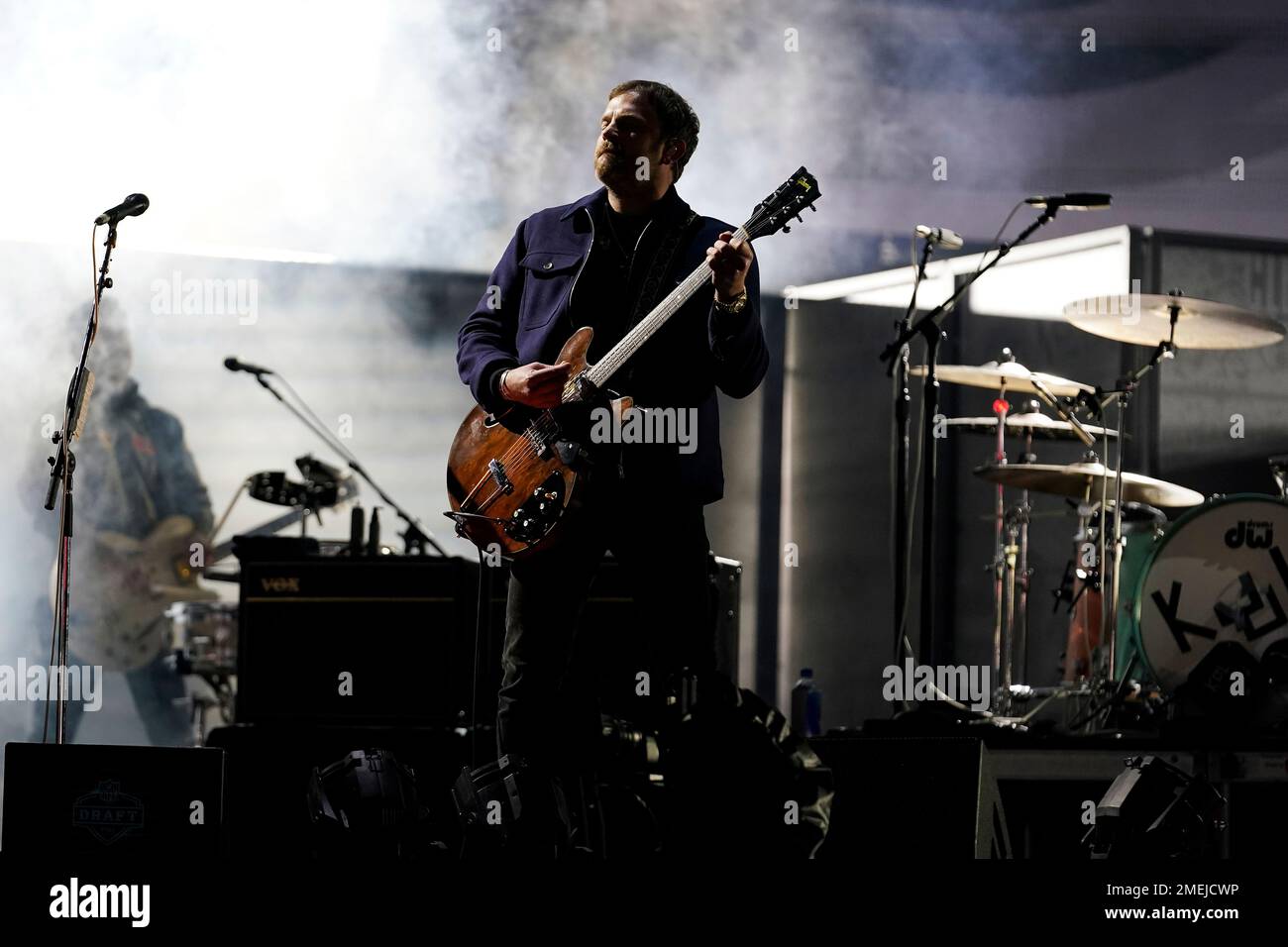 Kings of Leon performs before the first round of the NFL football draft ...