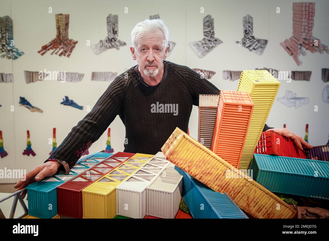 London, UK. 24th January 2023. ‘Heavy Metal’ large-scale maquettes by ...