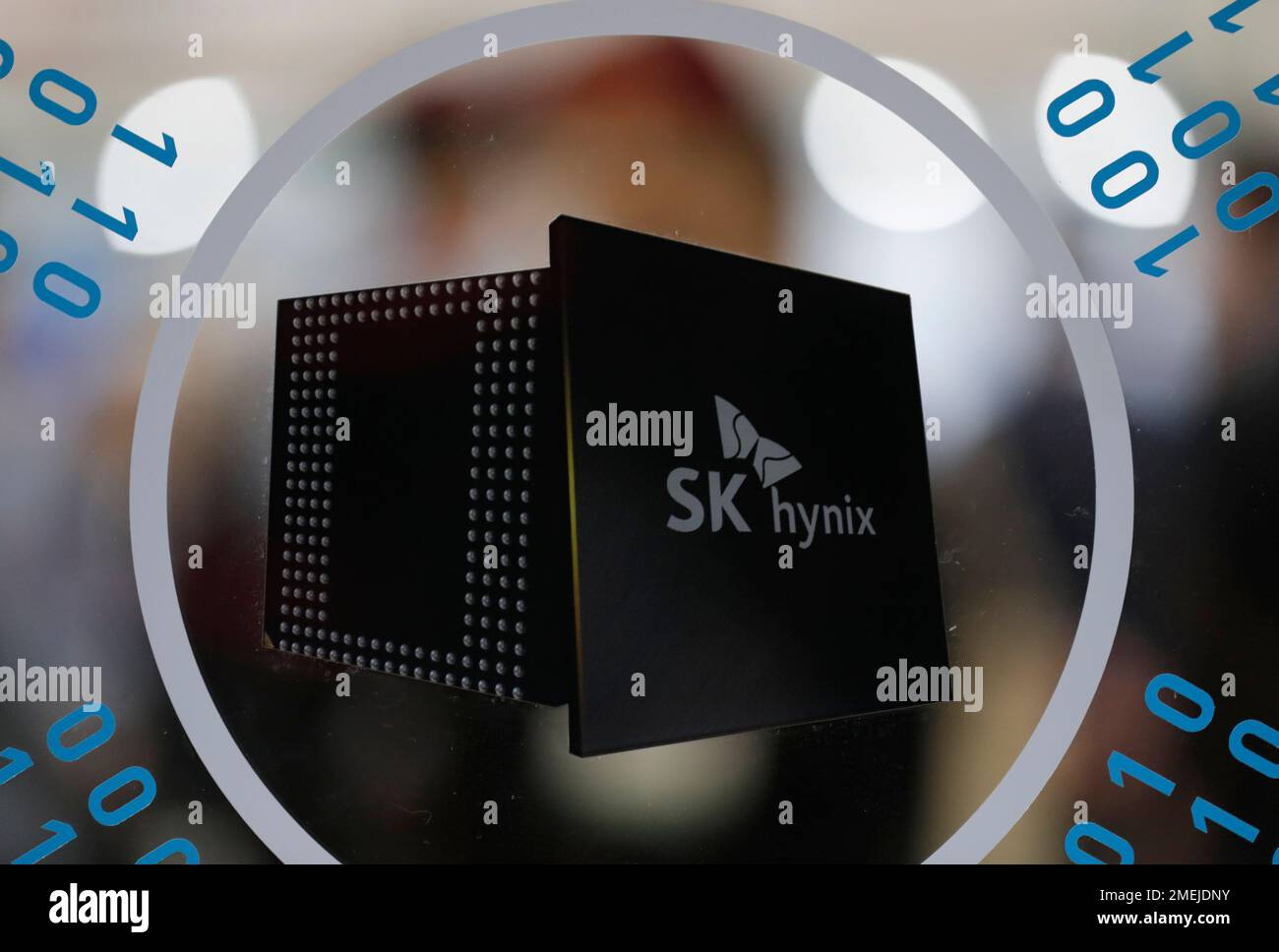 A logo of SK Hynix is seen at Korea Electronics Show in Seoul, South ...