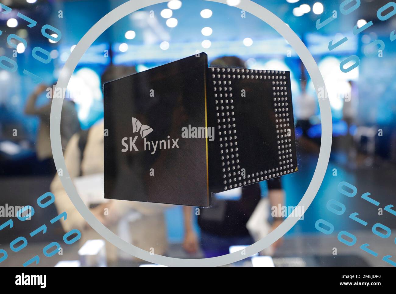 A logo of SK Hynix is seen at Korea Electronics Show in Seoul, South ...
