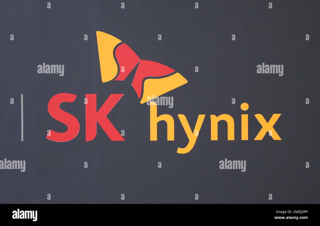 A logo of SK Hynix is seen at Korea Electronics Show in Seoul, South ...