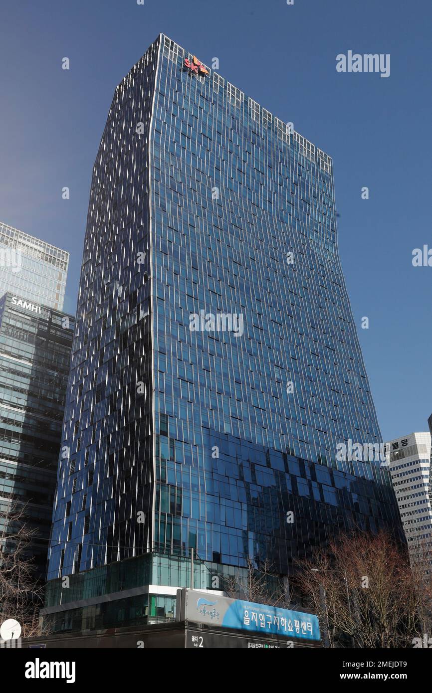 A headquarters of SK Telecom is seen in Seoul, South Korea, Wednesday ...