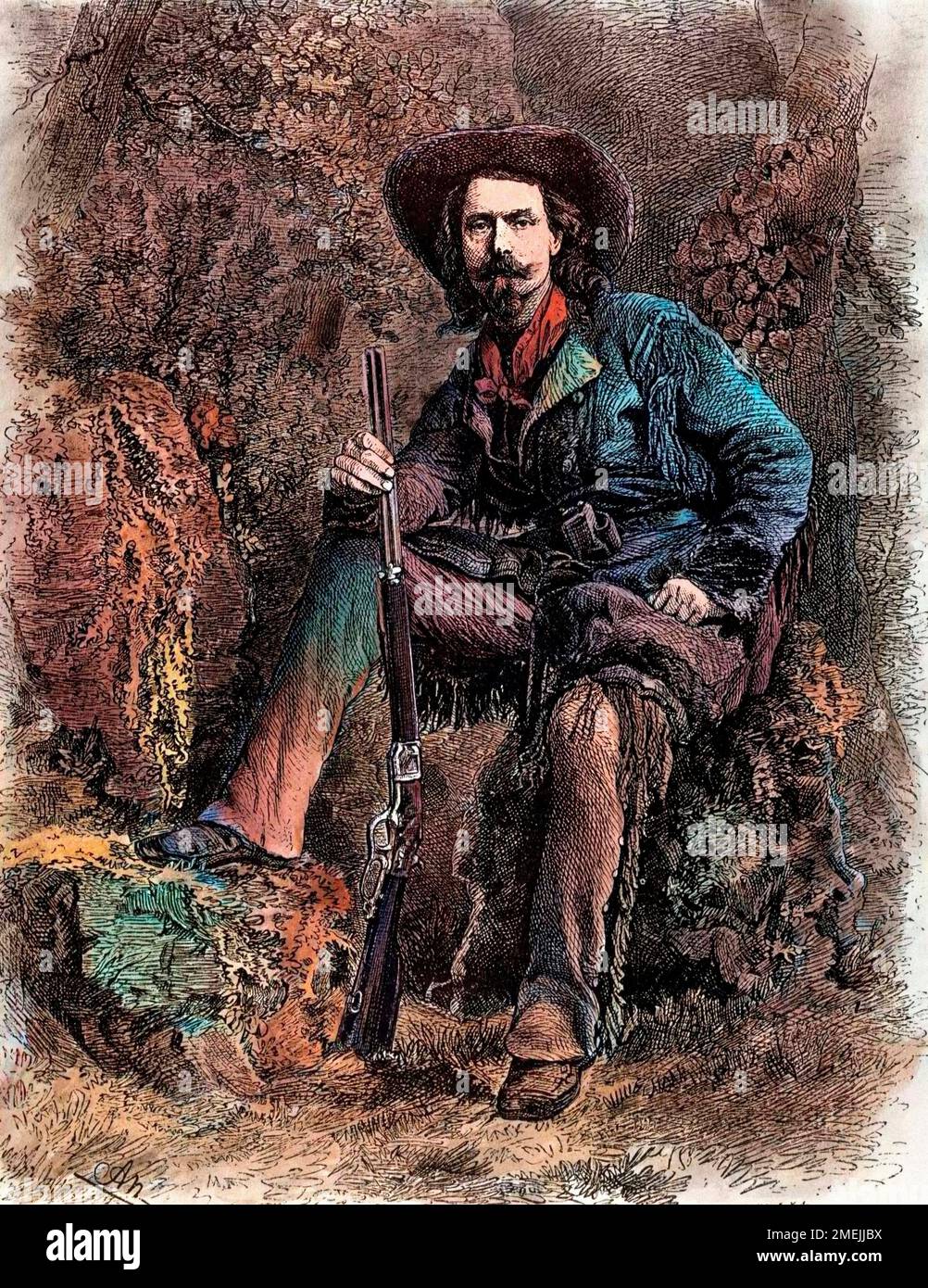 Buffalo Bill - American soldier, bison hunter, and showman - Portrait de William Frederick Cody ...