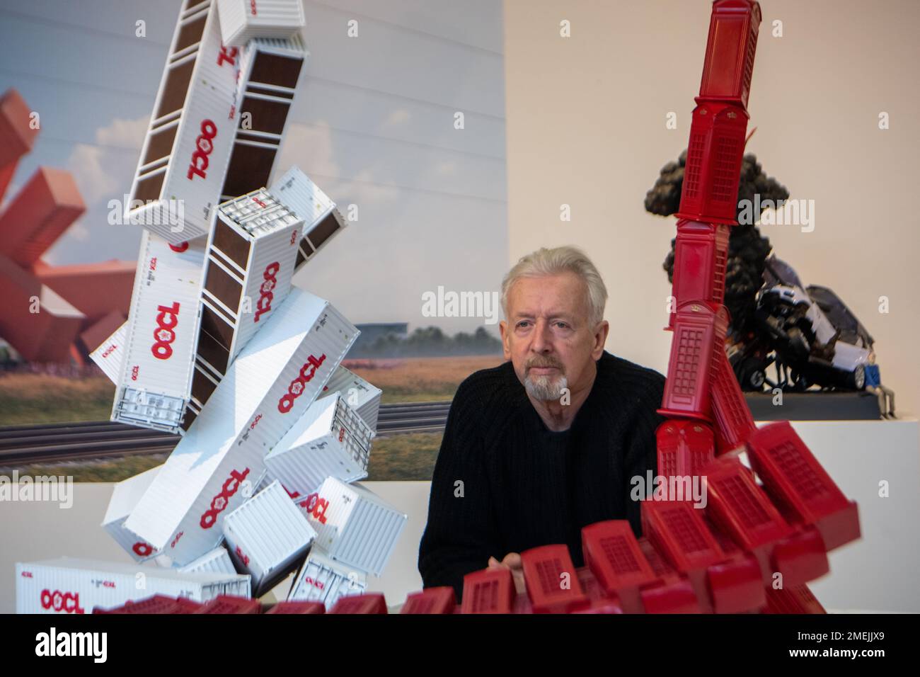 London, UK. 24th Jan, 2023. David Mach returns to London to showcase ...