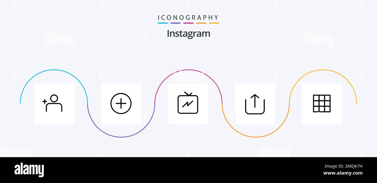 Instagram Line 5 Icon Pack Including . sets. refresh. instagram. feed ...