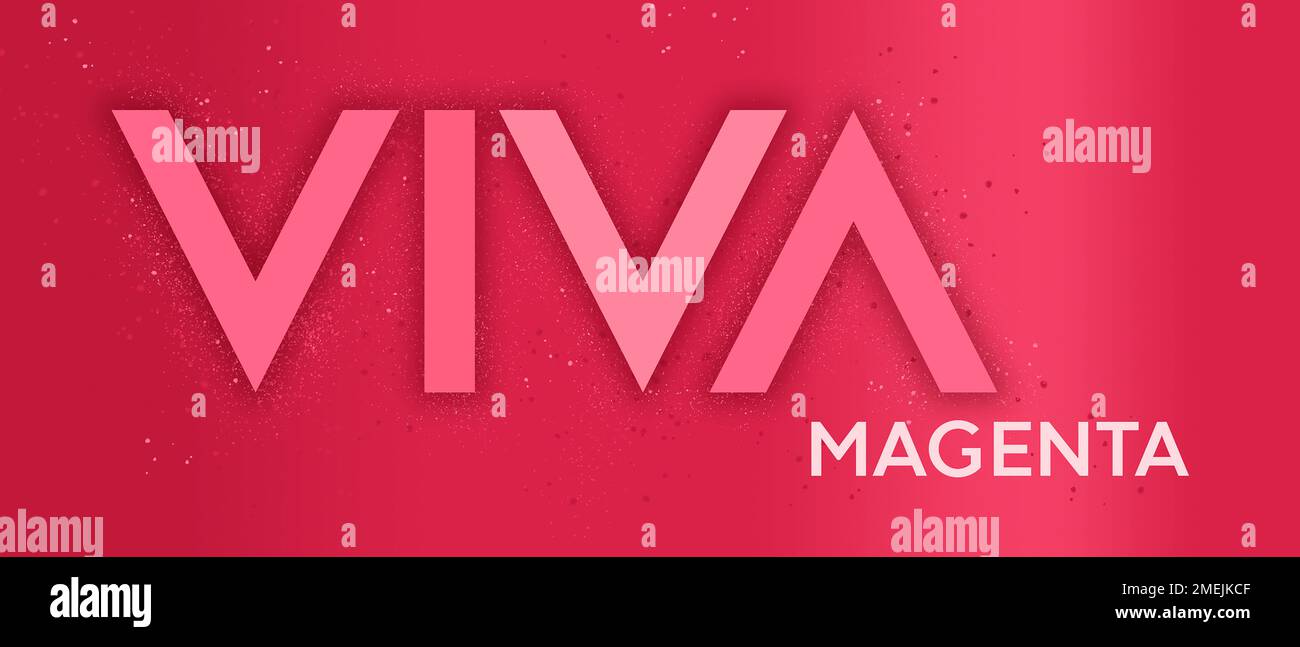 lettering viva magenta on magenta background, the color of the year ...