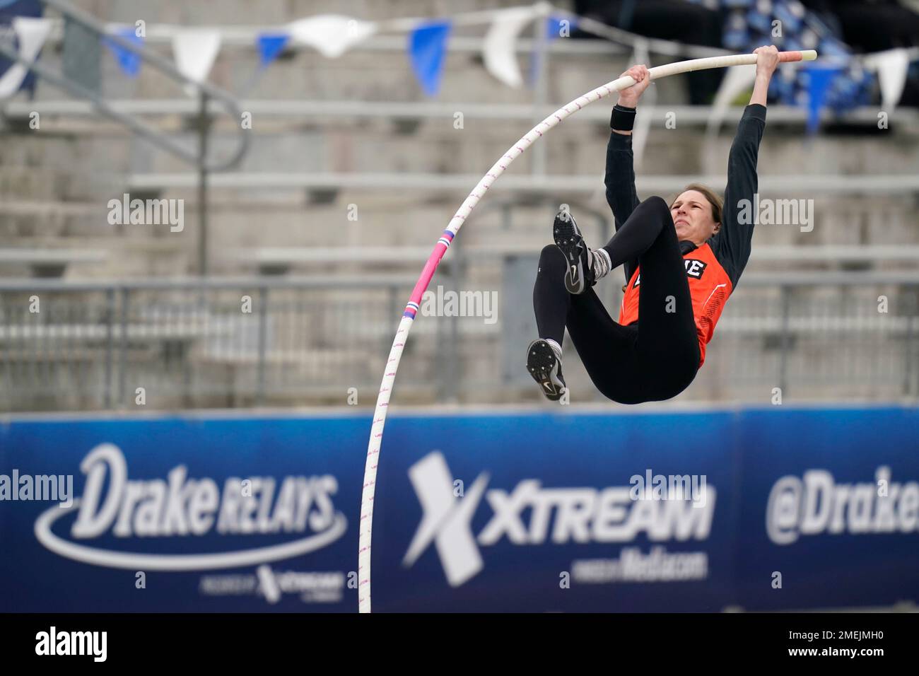 Doane's Courtney Schindler competes in the college women's pole vault ...