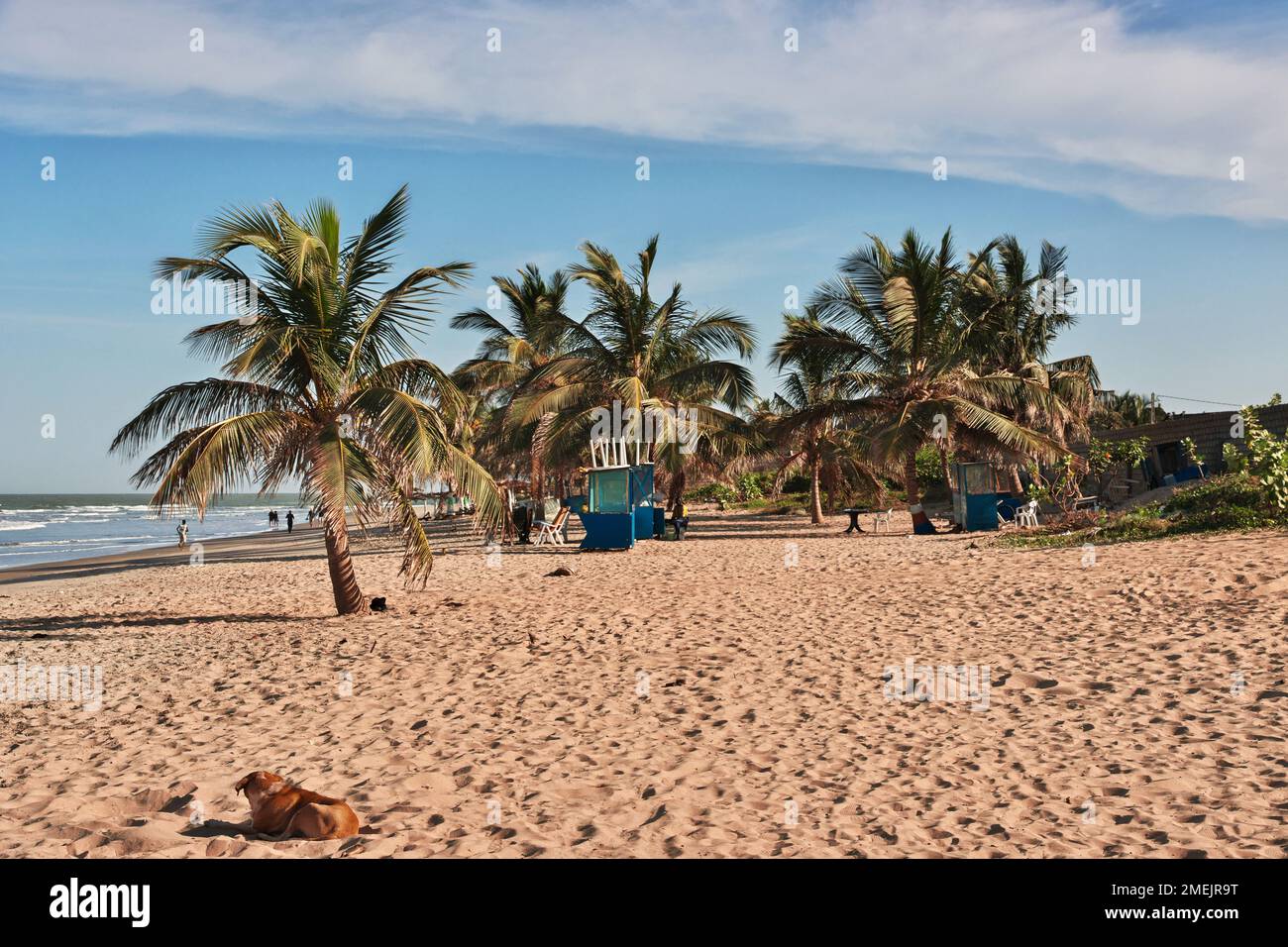 The beach Atlantic ocean in Serekunda area, Gambia, West Africa Stock ...