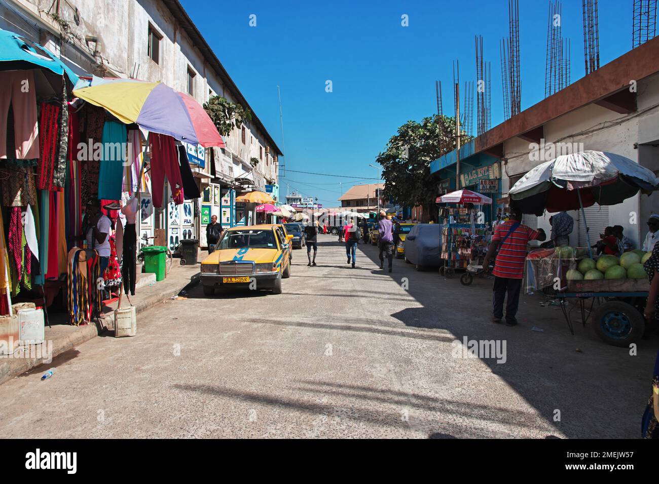 Vintage street in Banjul, Gambia, West Africa Stock Photo - Alamy