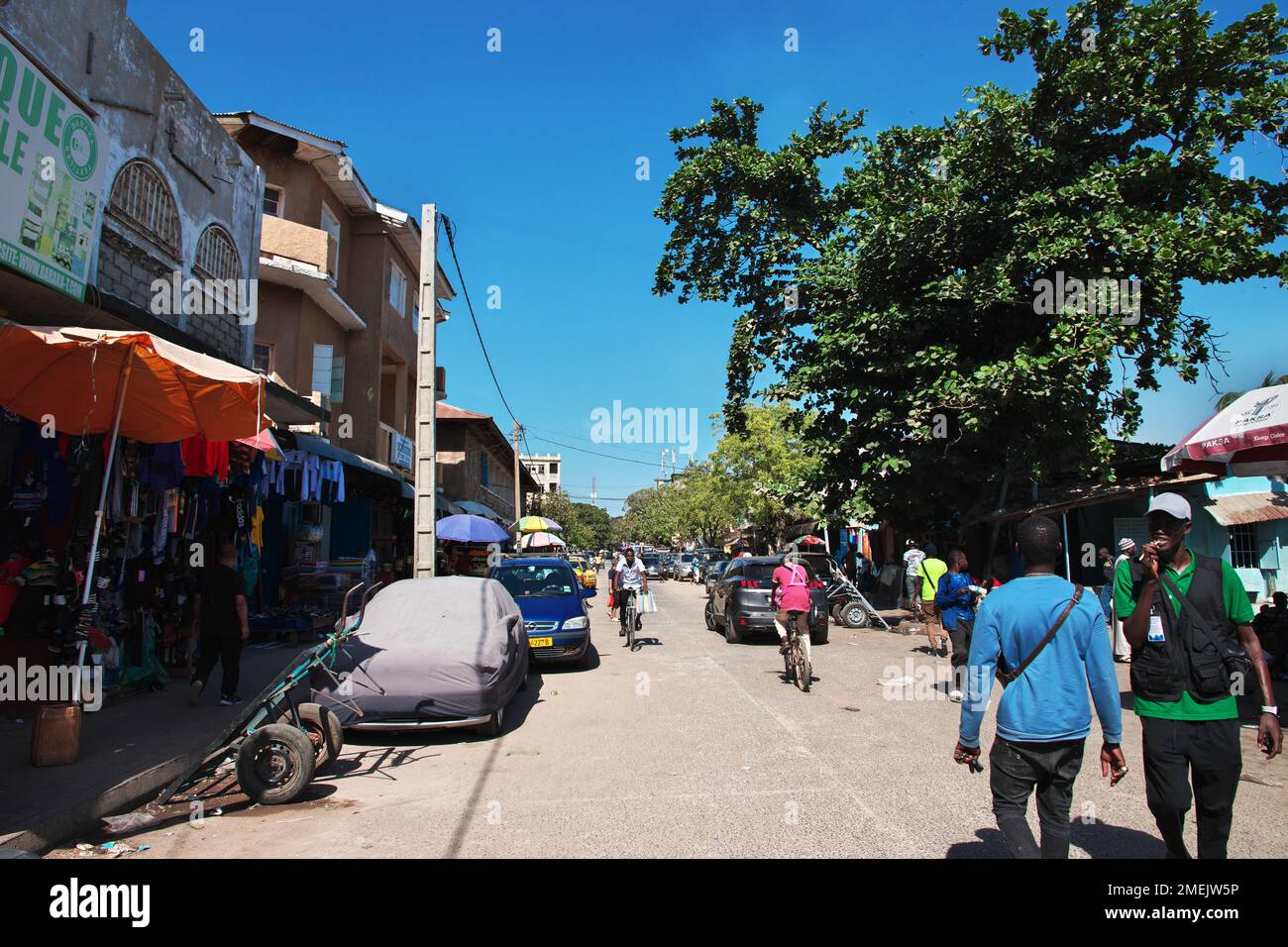 Vintage street in Banjul, Gambia, West Africa Stock Photo - Alamy