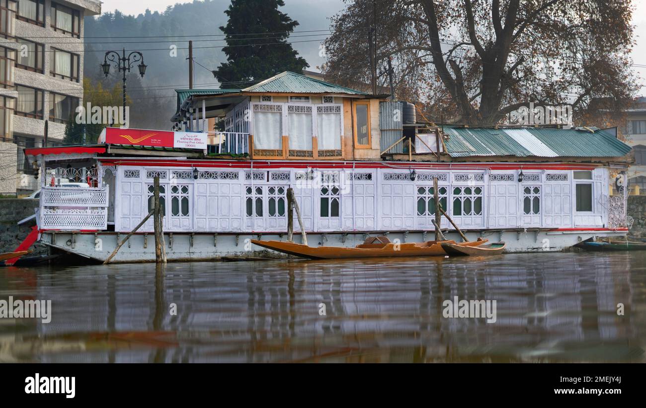 26th Nov 2022, Srinagar, India. The only floating post office of India ...