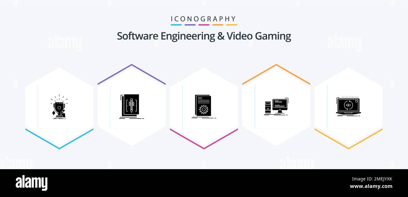Software Engineering And Video Gaming 25 Glyph icon pack including ... Software Engineering And Video Gaming 25 Glyph icon pack including ...