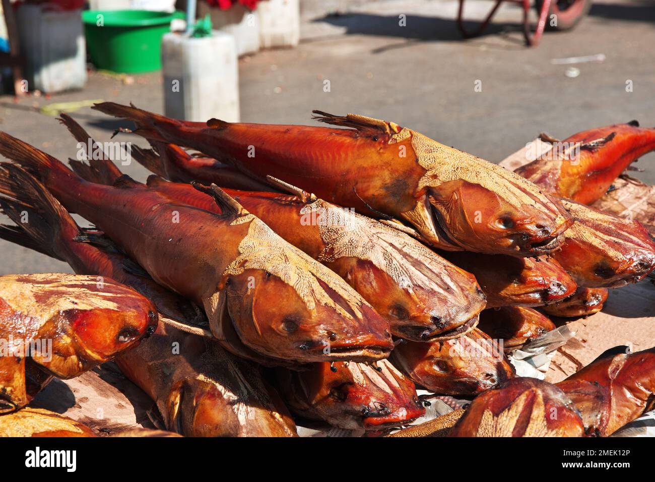Some fish in Albert market in Banjul, Gambia, West Africa Stock Photo ...