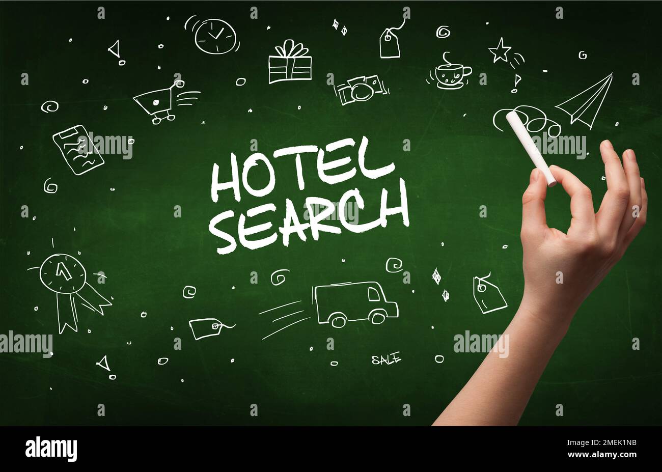 Hand drawing online shopping concept Stock Photo - Alamy