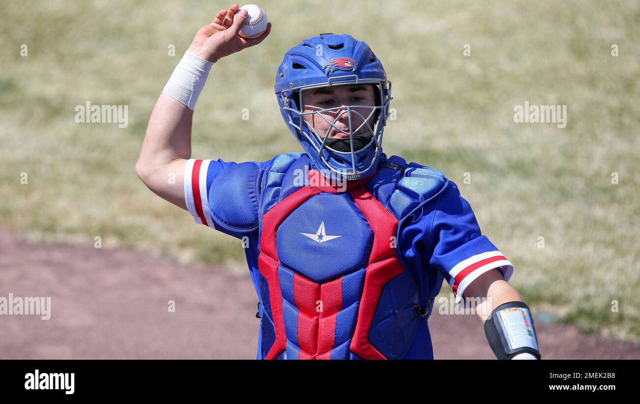 UMass-Lowell's Jimmy Sullivan (9) during an NCAA baseball game against ...