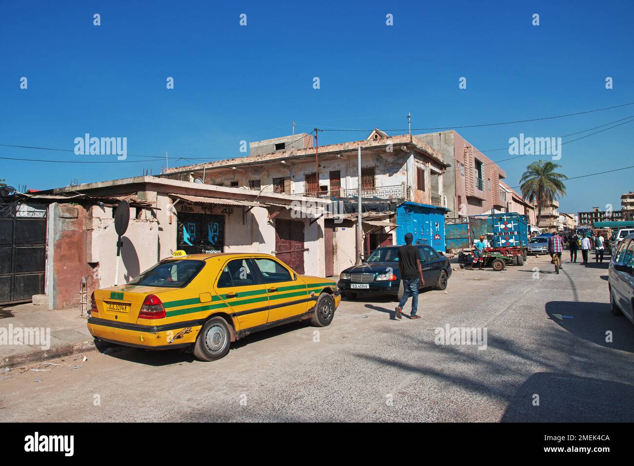 Vintage street in Banjul, Gambia, West Africa Stock Photo - Alamy