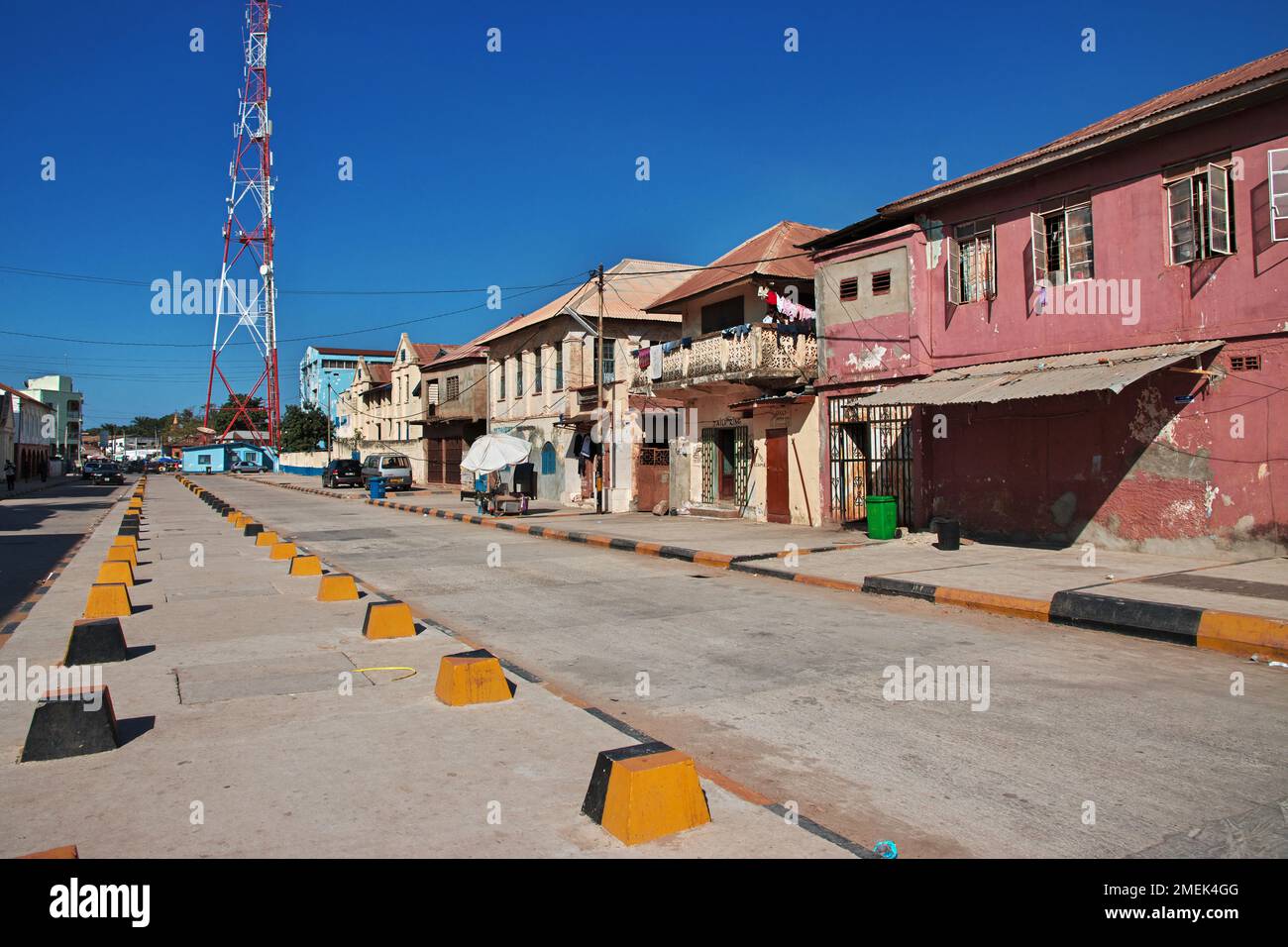 Vintage street in Banjul, Gambia, West Africa Stock Photo - Alamy